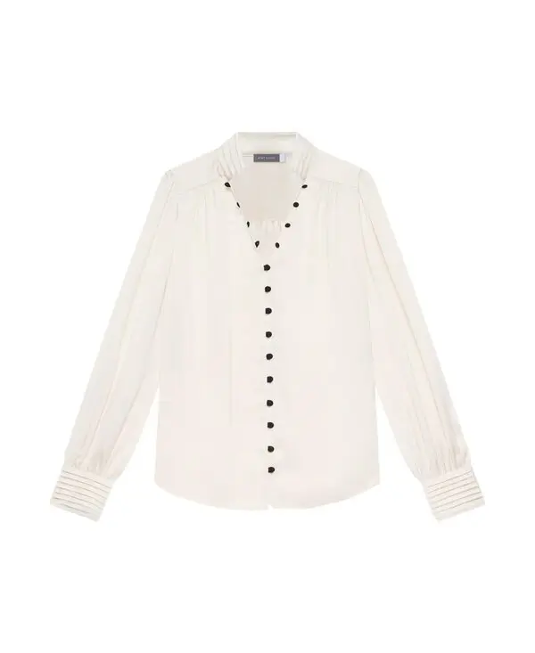 Mint Velvet Contrast Satin Blouse
