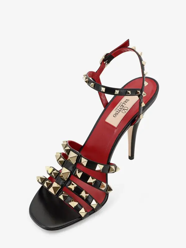 Valentino Garavani Rockstud Leather Sandals With Iconic Allover Studs