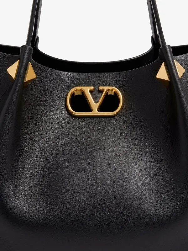 Valentino Garavani Large Vlogo Signature Leather Tote Bag
