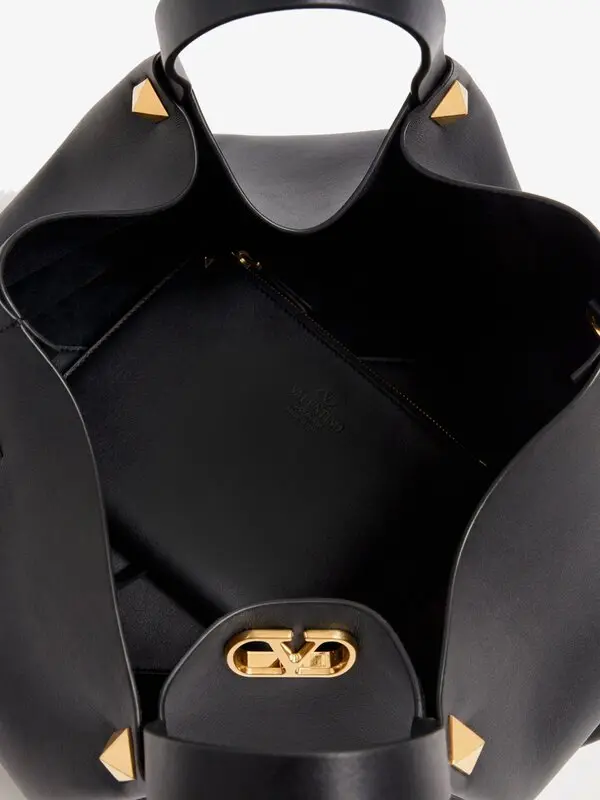 Valentino Garavani Large Vlogo Signature Leather Tote Bag
