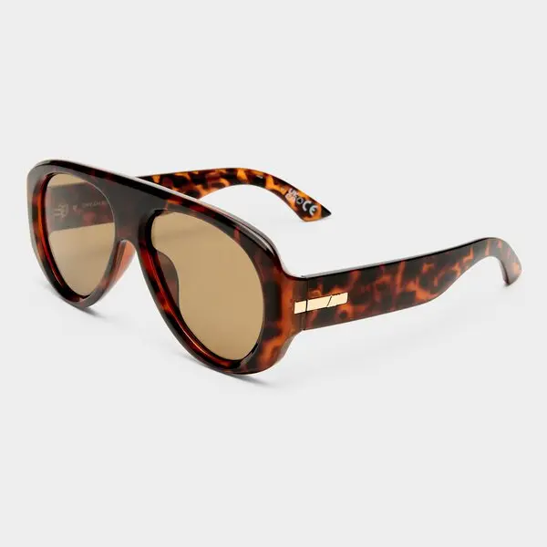 Le Specs Dream Boat Aviator Sunglasses - Tort/brown