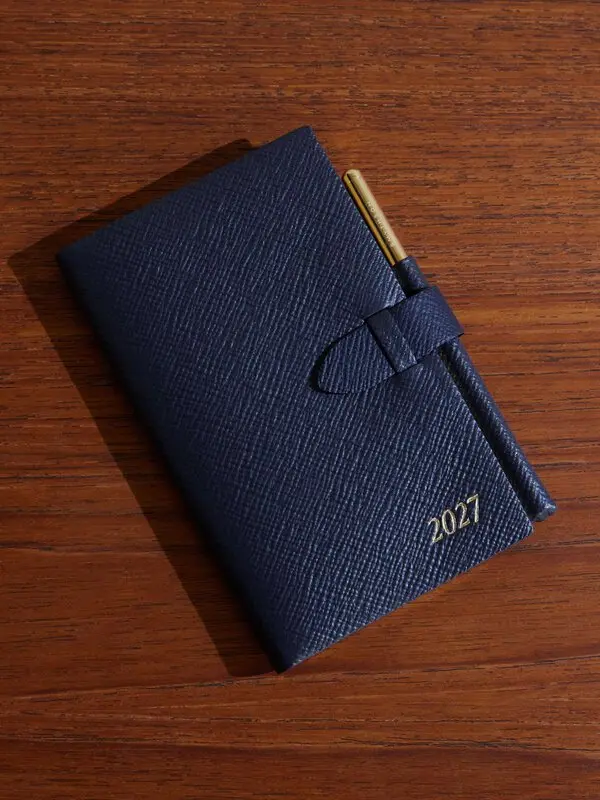 Smythson 2027 Panama Cross-grain Leather Diary With Pencil