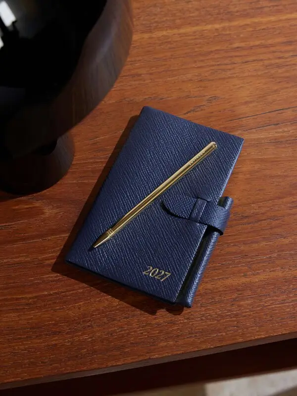 Smythson 2027 Panama Cross-grain Leather Diary With Pencil