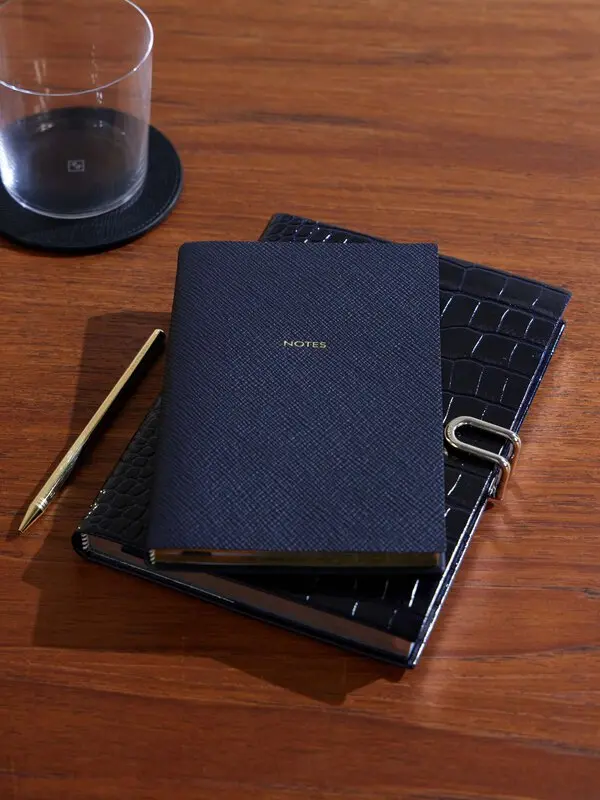 Smythson Chelsea Cross-grain Leather Notebook