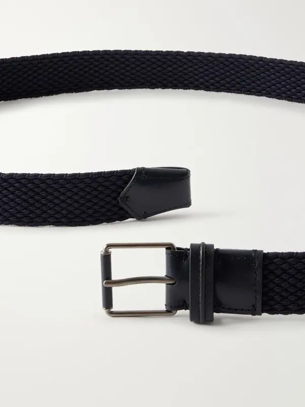 Zegna 3cm Woven Belt - Blue