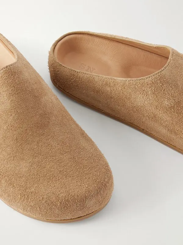 Studio Nicholson Suede Clogs - Brown