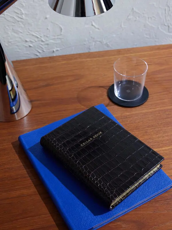 Smythson Cellar Book Croc-effect Leather Notebook
