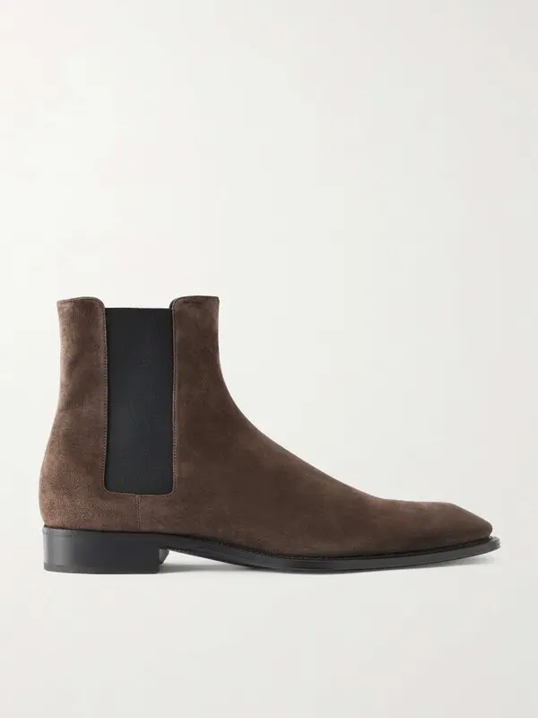 Saint Laurent Aurelien Suede Chelsea Boots