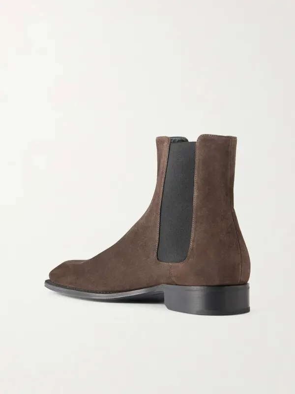 Saint Laurent Aurelien Suede Chelsea Boots