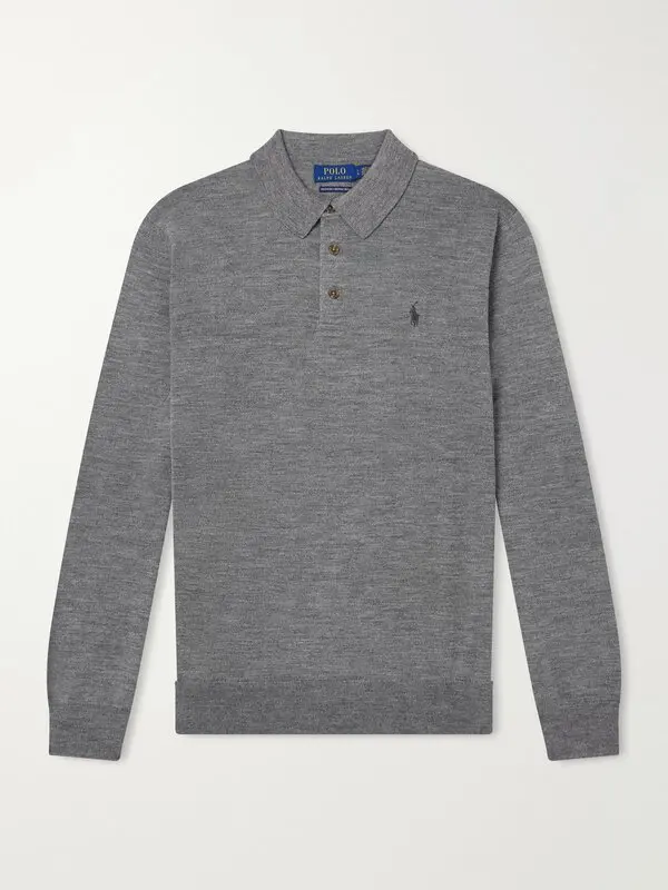 Polo Ralph Lauren Logo-embroidered Wool Polo Shirt