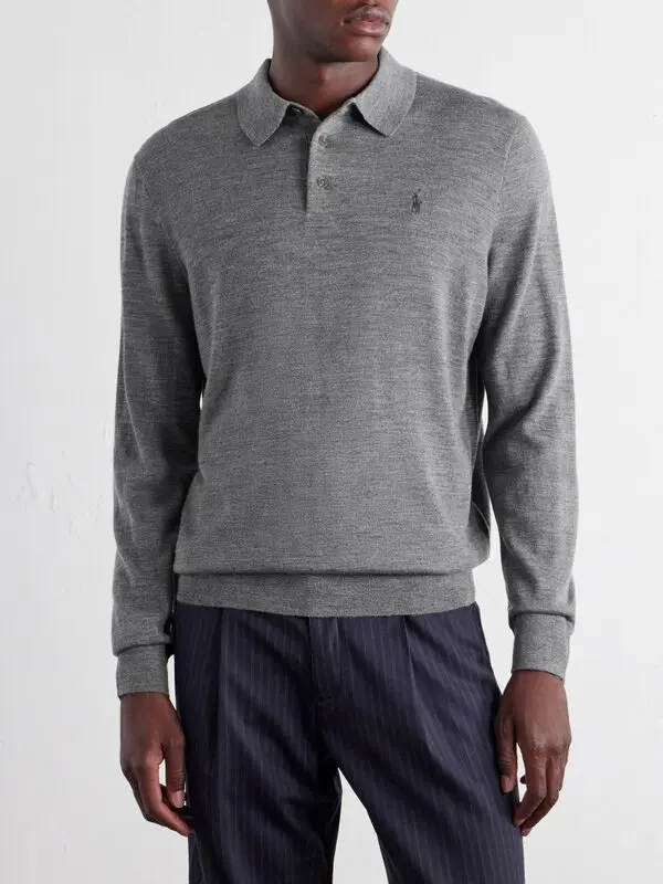 Polo Ralph Lauren Logo-embroidered Wool Polo Shirt