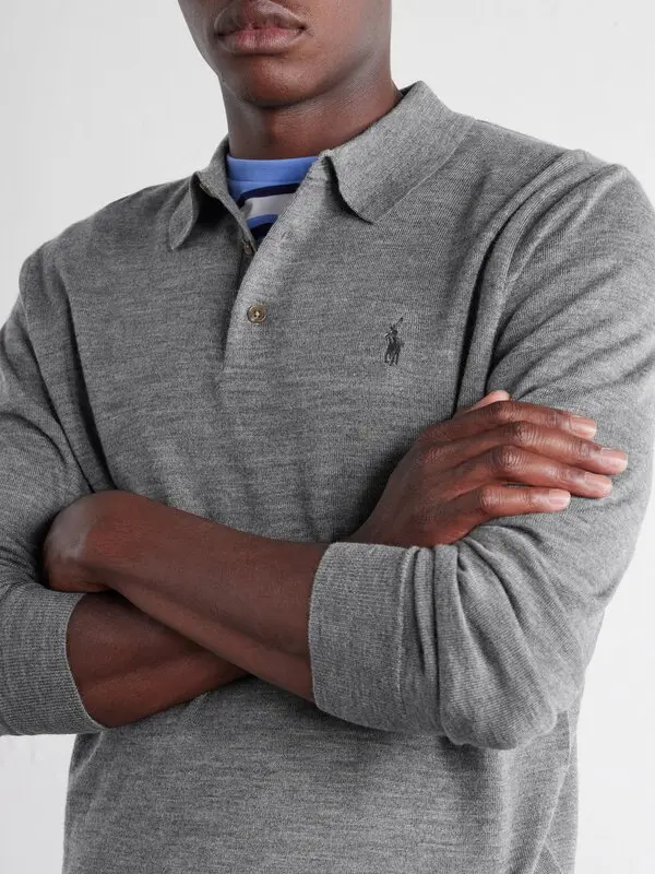 Polo Ralph Lauren Logo-embroidered Wool Polo Shirt