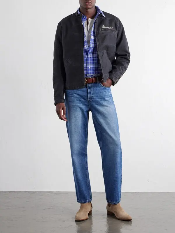 Ralph Lauren Logo Embroidered Cotton Corduroy Bomber Jacket
