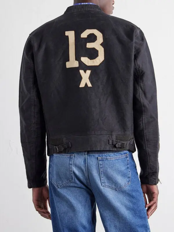 Ralph Lauren Logo Embroidered Cotton Corduroy Bomber Jacket