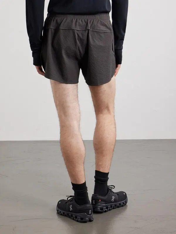 On Performance Volt Crinkled-jacquard Recycled-shell Running Shorts - Brown