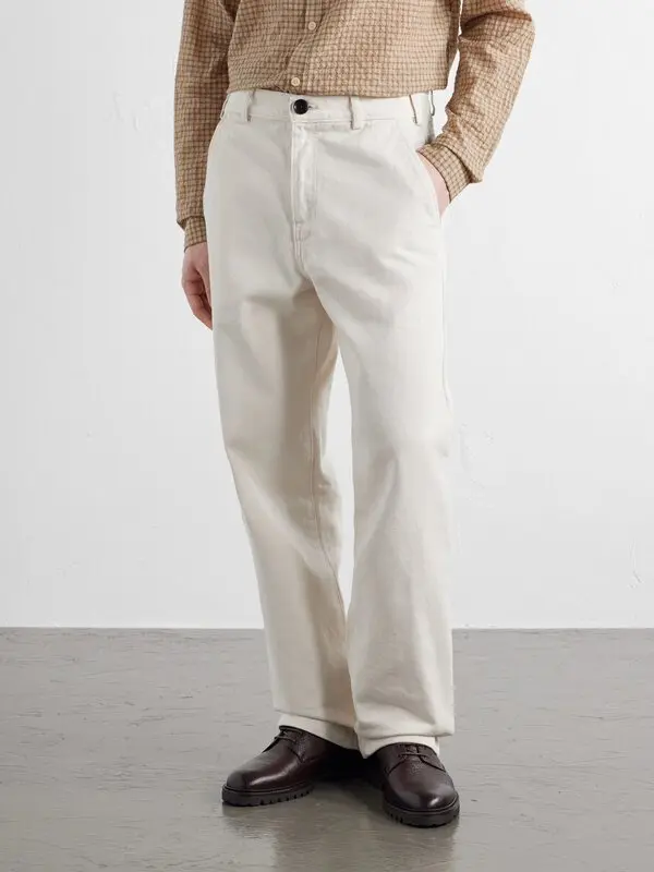 Oliver Peoples Straight-leg Organic Cotton Twill Trousers