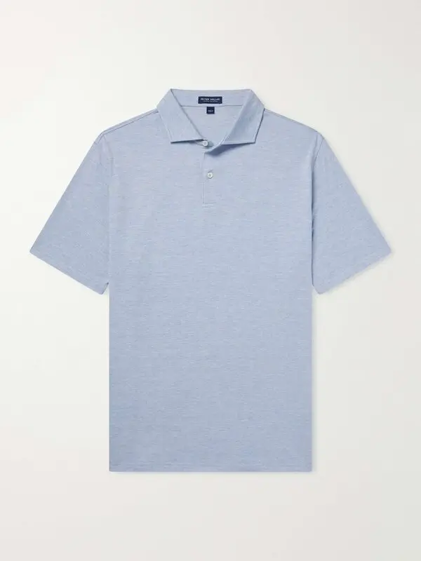 Peter Millar Cotton-blend Herringbone Polo Shirt