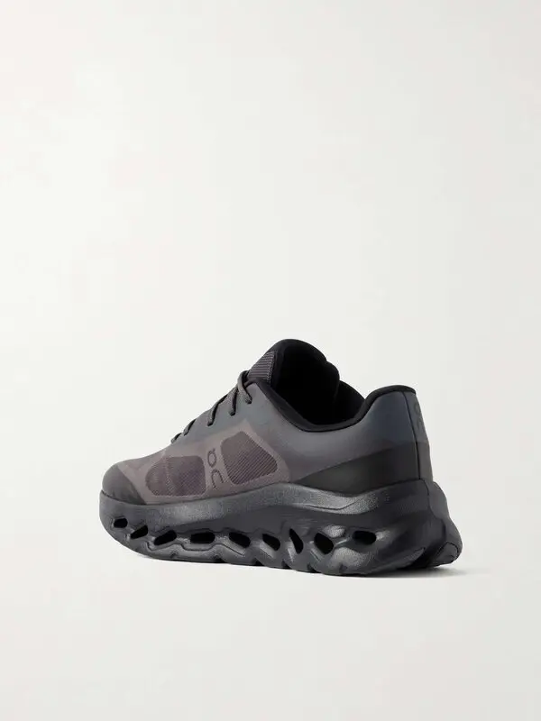 On Cloudlit Remix Stretch-knit Sneakers - Black
