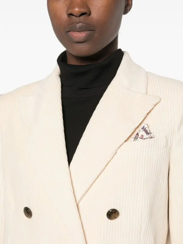 CIRCOLO 1901 Cotton Corduroy Double-breasted Blazer