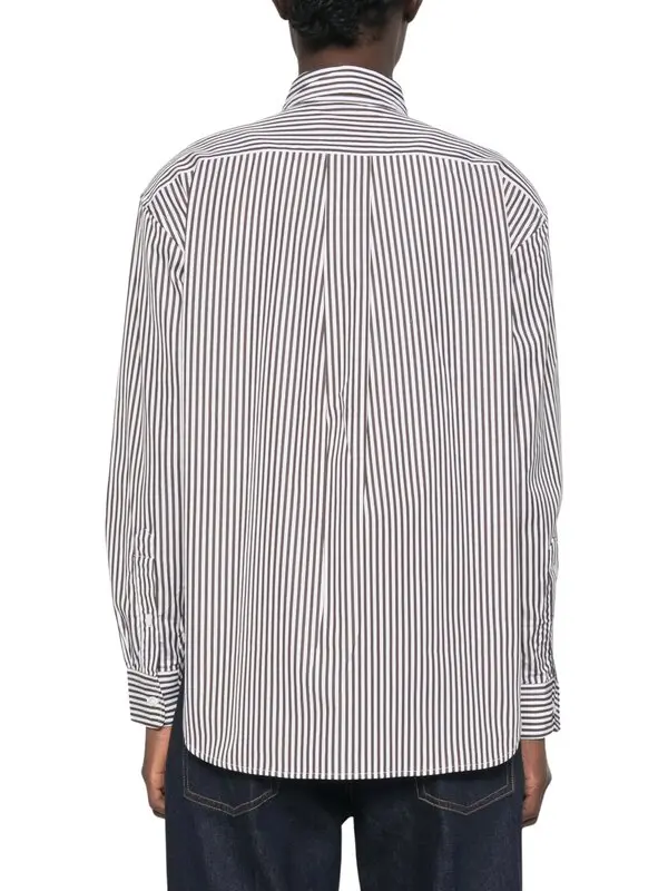 Polo Ralph Lauren Striped Embroidered-logo Button-up Shirt