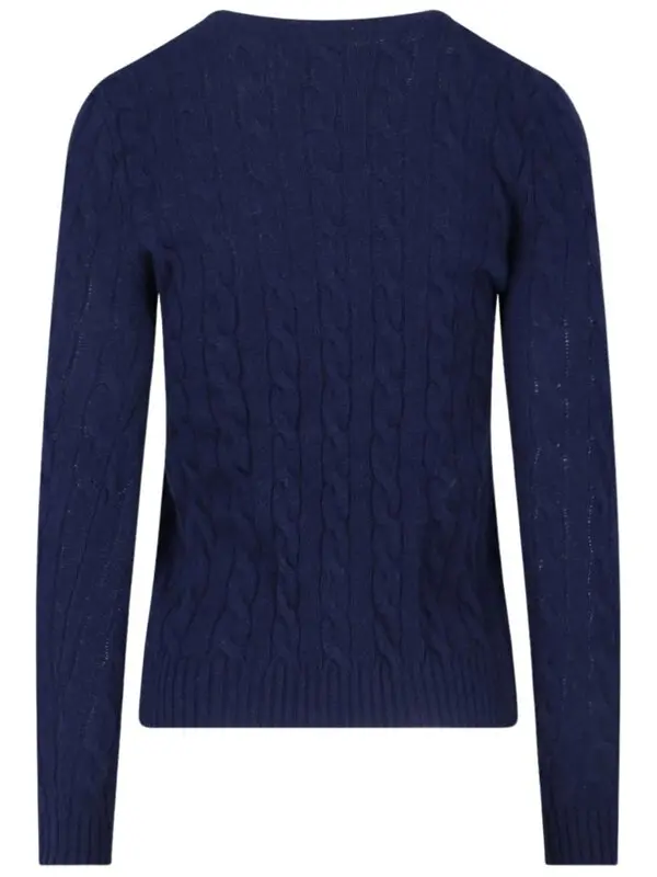 Polo Ralph Lauren Cable Knit Crewneck Sweater - Blue