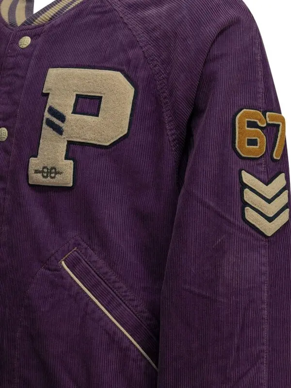 Polo Ralph Lauren Varsity Corduroy Bomber Jacket - Purple