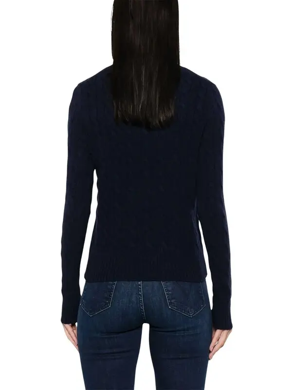 Polo Ralph Lauren Cable Knit Turtleneck Sweater With Logo