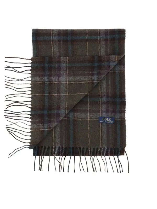 Polo Ralph Lauren Checked Fringed Scarf