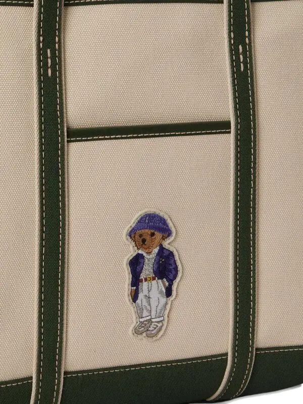 Polo Ralph Lauren Small Canvas Polo Bear Shopper Tote