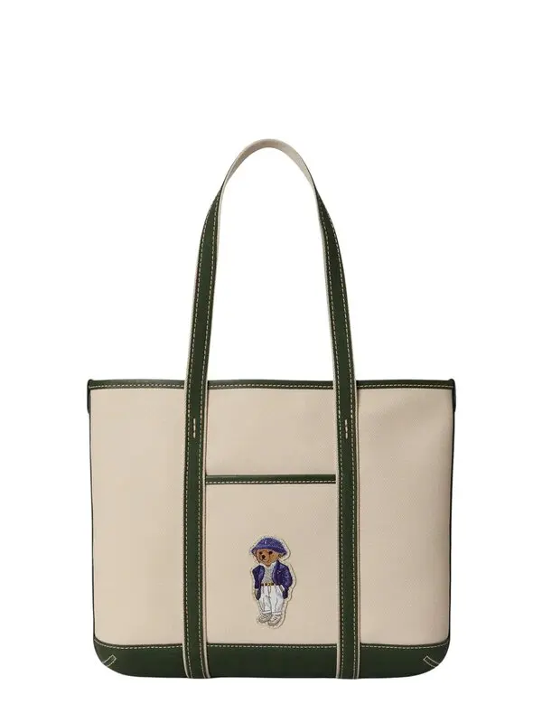 Polo Ralph Lauren Small Canvas Polo Bear Shopper Tote - Beige