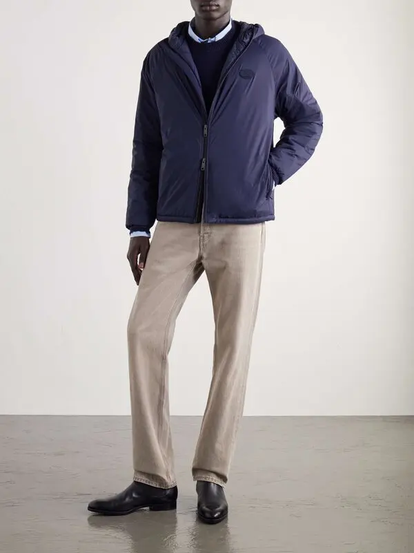 Burberry Logo-appliquéd Shell Hooded Jacket