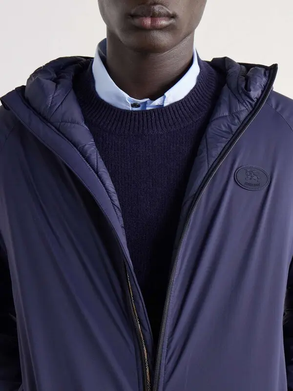 Burberry Logo-appliquéd Shell Hooded Jacket