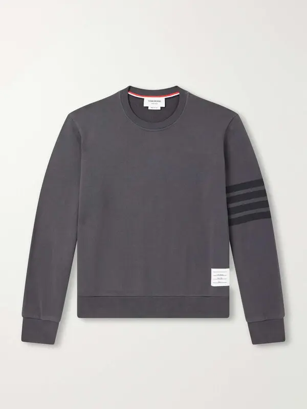 Thom Browne 4-bar Stripe Cotton-jersey Sweatshirt