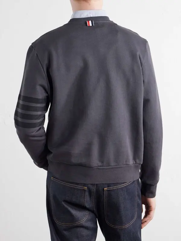 Thom Browne 4-bar Stripe Cotton-jersey Sweatshirt