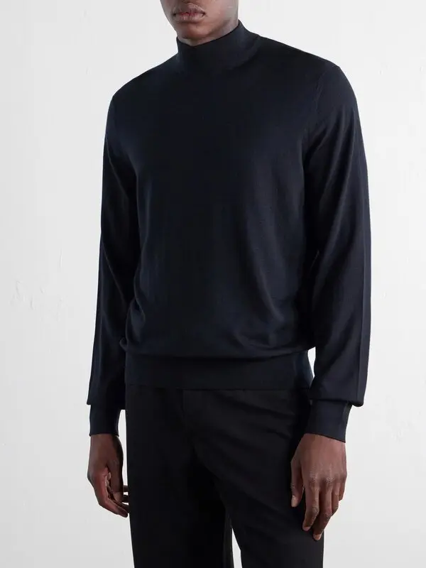 TOM FORD Wool Rollneck Sweater - Black