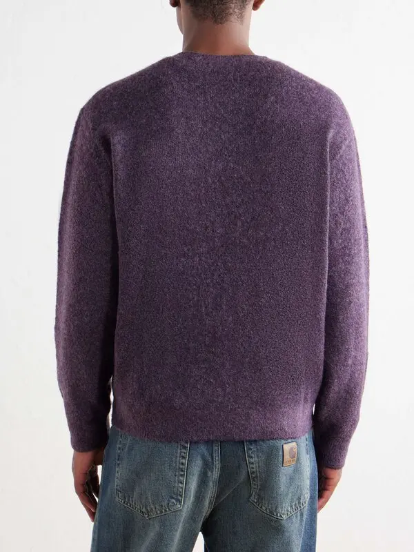 Carhartt Work In Progress Curtis Logo-embroidered Knitted Sweater - Purple