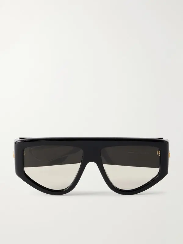 Bottega Veneta Ribbon Mask D-frame Sunglasses - Black