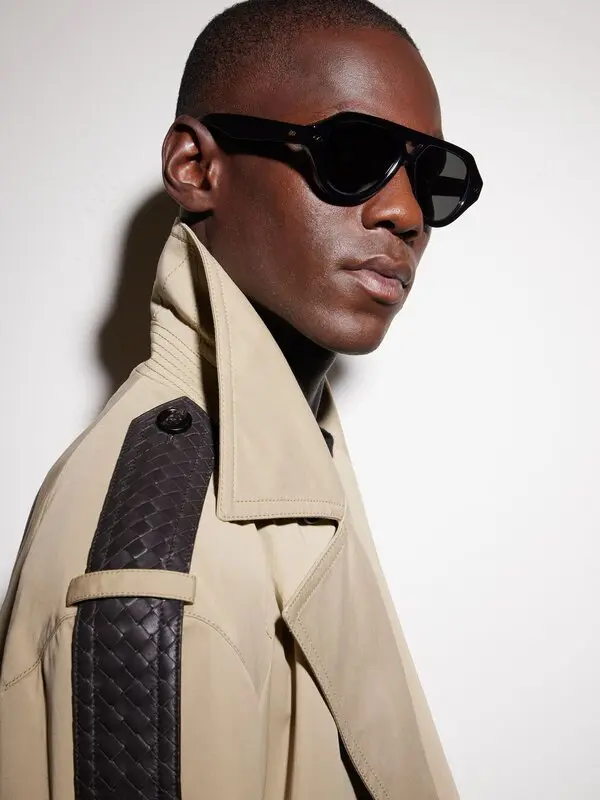 Bottega Veneta Bold Ribbon Stud Aviator-style Sunglasses
