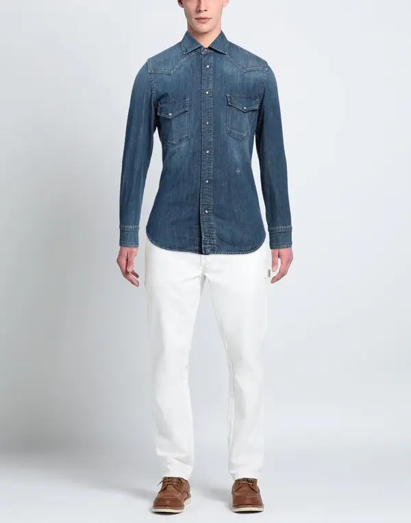 JACOB COHЁN Denim Shirt Size Cotton
