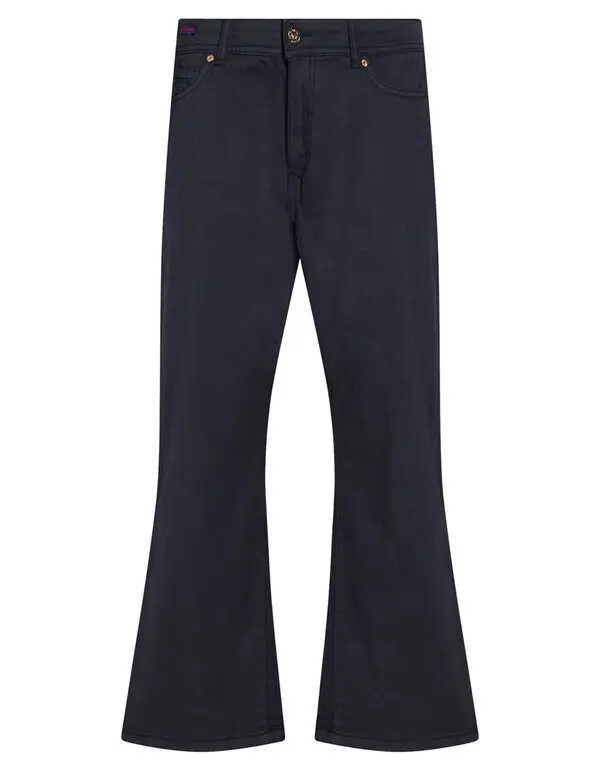 CONTE OF FLORENCE Midnight Cotton Elastane Bootcut Pants