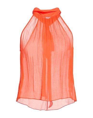 Patrizia Pepe Sleeveless High Neck Crepe Top - Red