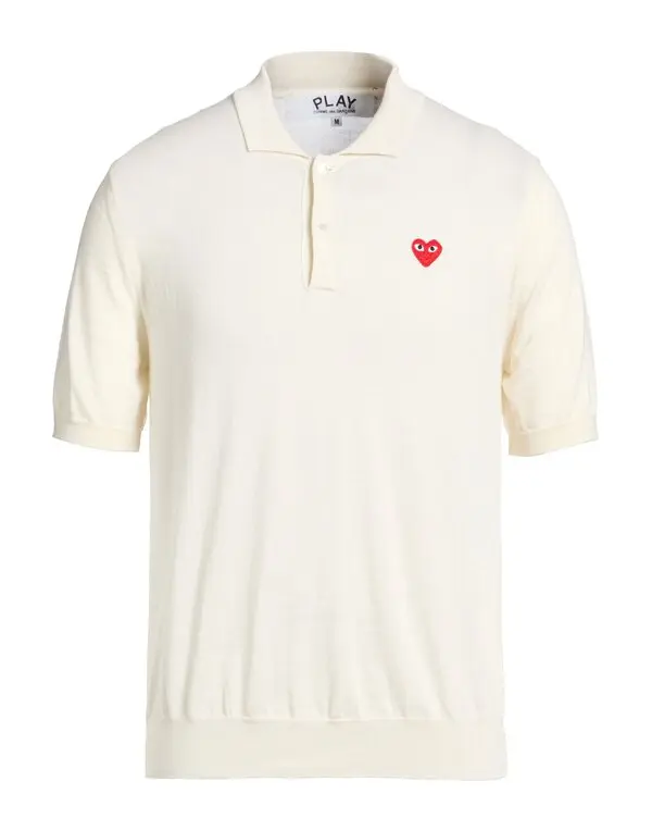 Play Comme Des Garcon Sweater Ivory Size Wool