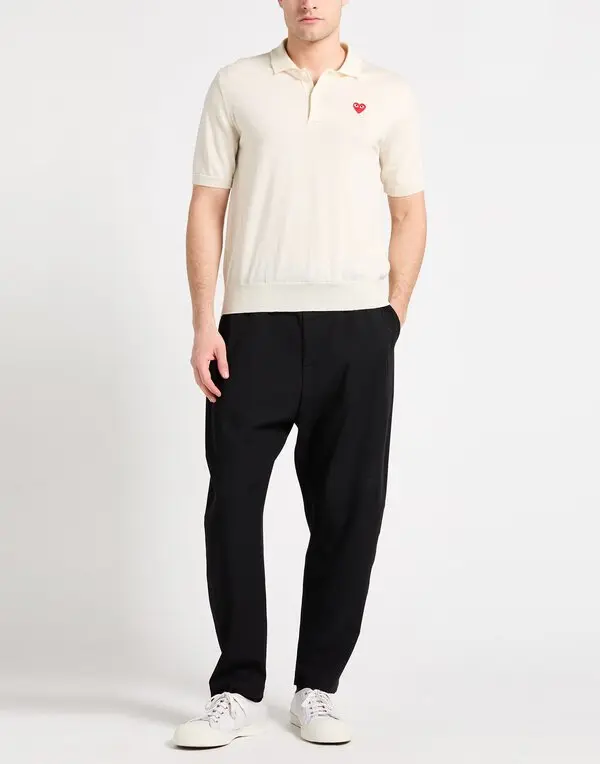 Play Comme Des Garcon Sweater Ivory Size Wool