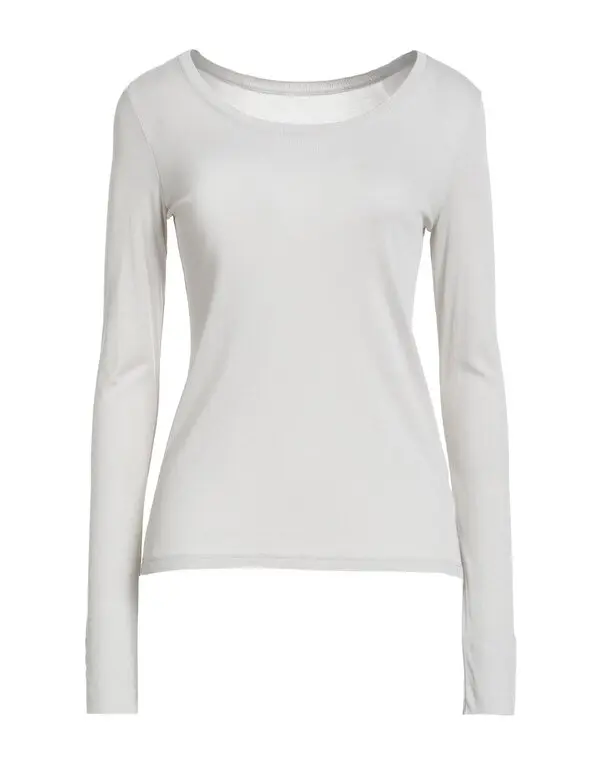 Majestic Filatures Viscose Long Sleeve T-shirt - Light Grey