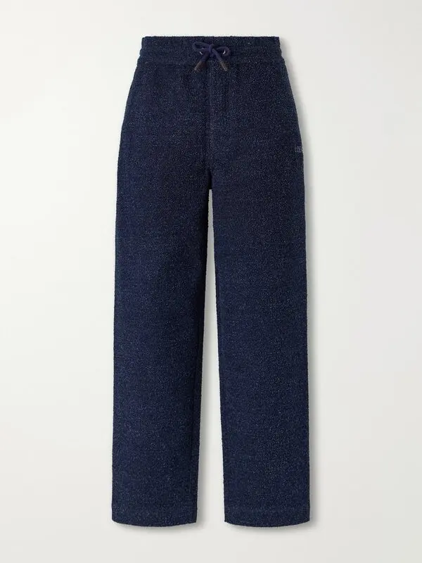 Loewe Wide-leg Cotton-blend Terry Drawstring Trousers
