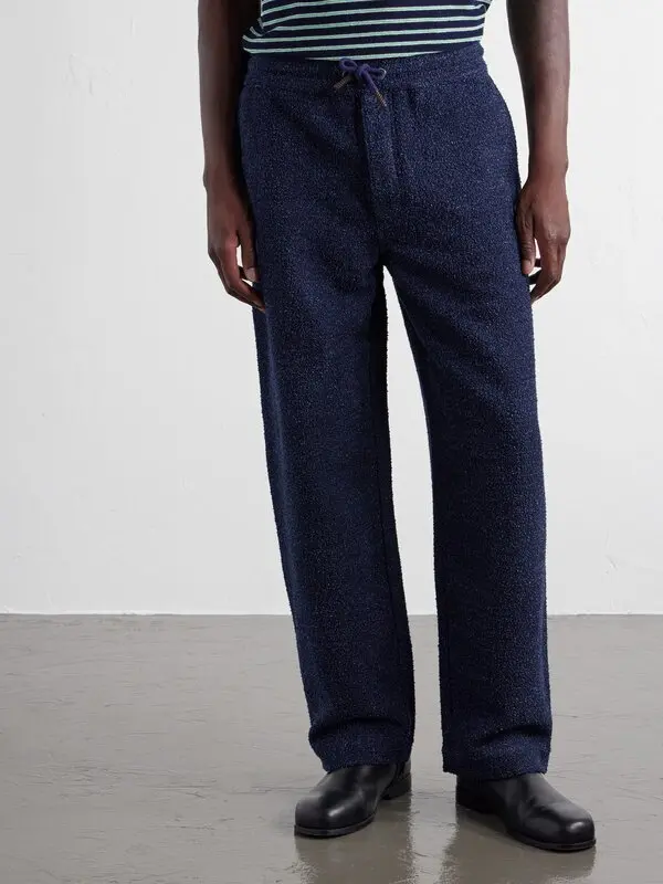 Loewe Wide-leg Cotton-blend Terry Drawstring Trousers