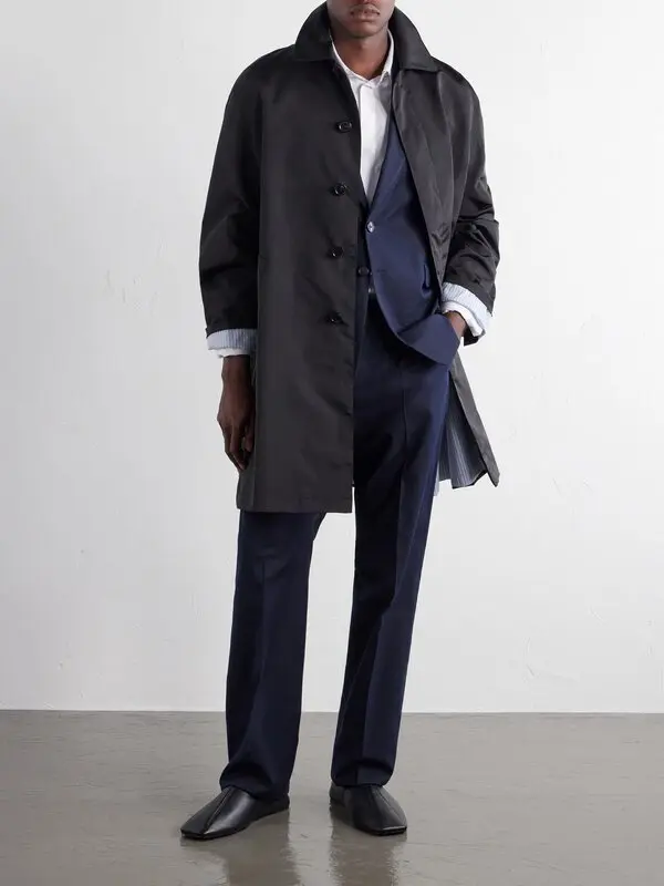 Loewe Logo-embroidered Twill Trench Coat