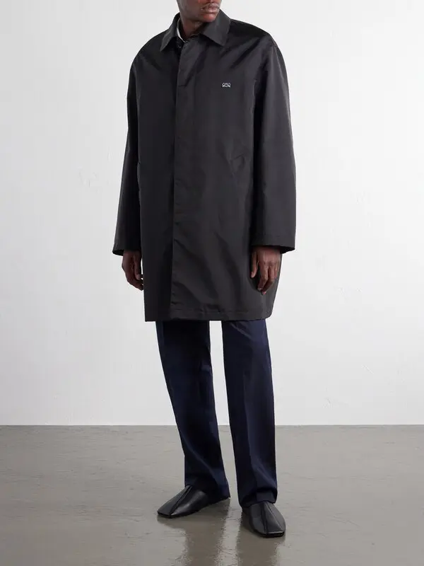 Loewe Logo-embroidered Twill Trench Coat