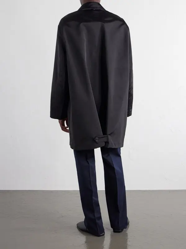 Loewe Logo-embroidered Twill Trench Coat