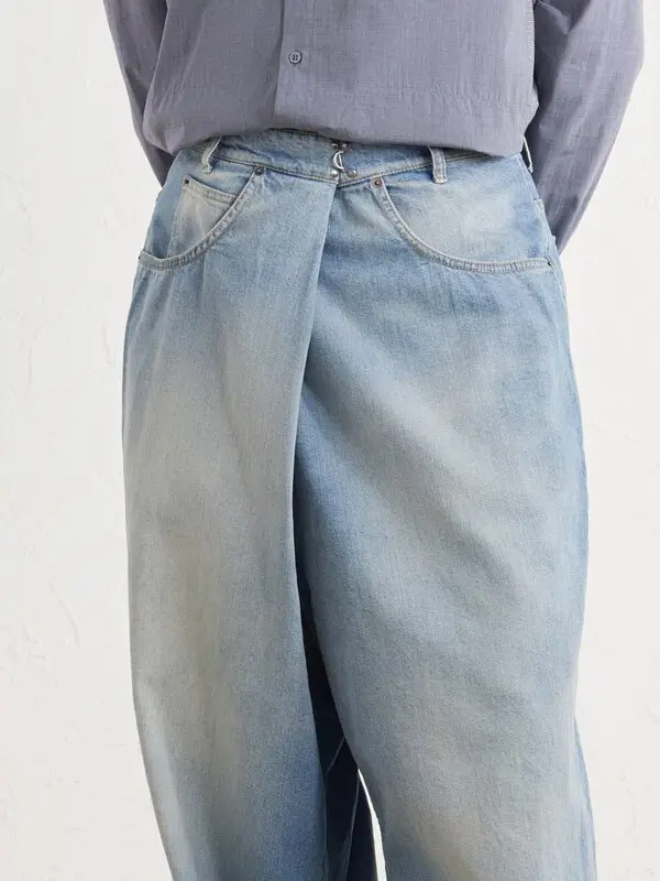 MAISON MARGIELA Wrap Wide-leg Jeans - Blue